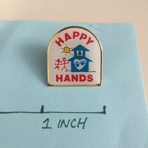 Vintage | Accessories | Vintage Happy Hands Enamel Pin | Poshmark